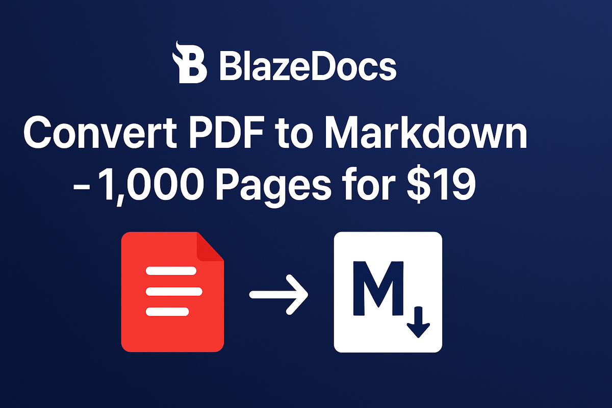 AI PDF to Markdown Converter | Chat with Documents | BlazeDocs